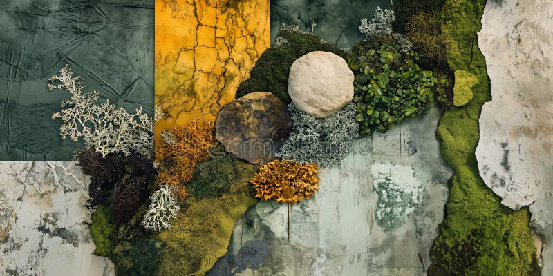 Abstract Natural Background Made of Different Earth Materials and ...