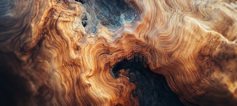 Abstract Natural Background, Wavy Wood Grain Texture, Wooden Background ...