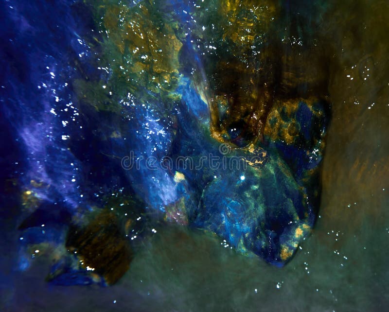 Abstract Natural Blue Stone in the Water Stock Image - Image of blue ...