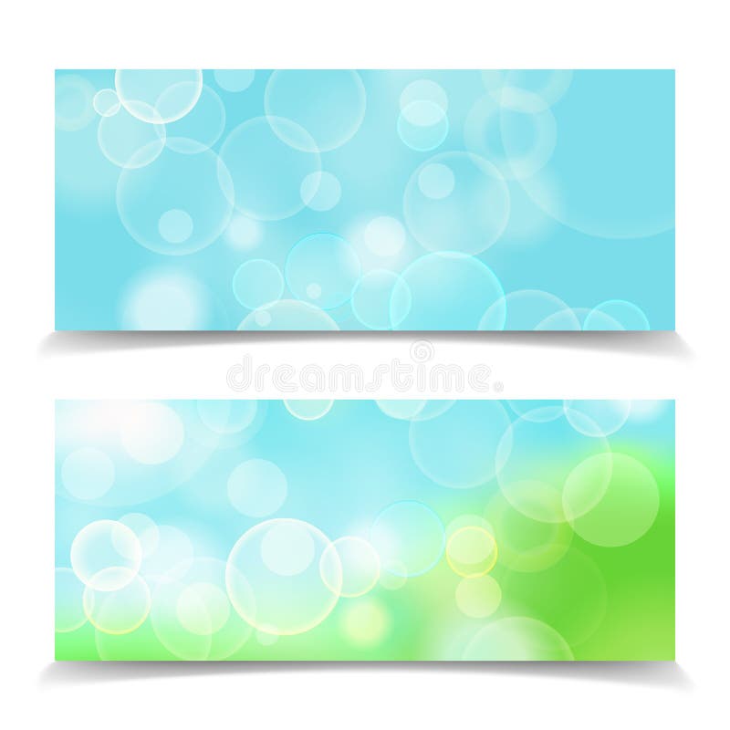 Web Banners with Blue Flowers. Vector Eps-10. Stock Vector ...