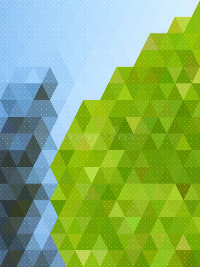 Abstract Natural Color with Green Triangles and White Dot Texture Stock ...