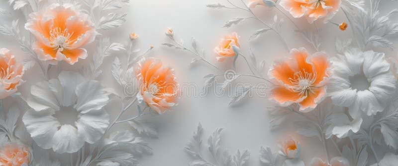 Abstract Natural Floral Wallpaper Heritage Example Stock Image - Image ...