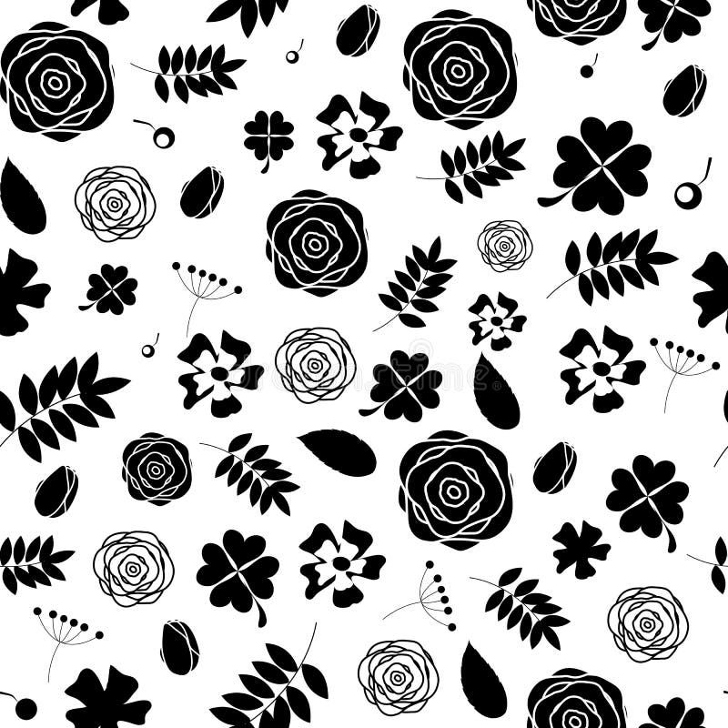 Abstract Natural Flower Seamless Pattern Stock Vector - Illustration of ...