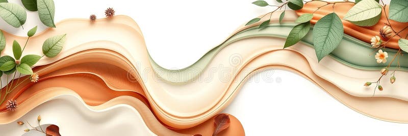 Abstract Natural Flowing Composition Organic Shapes and Smooth ...