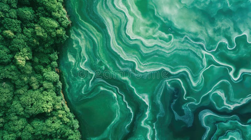 Abstract Natural Pattern on the River Stock Image - Image of summer ...