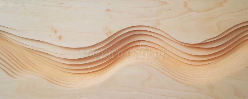 Abstract Natural Patterns of Curved Ribs in Light Wooden Texture for ...