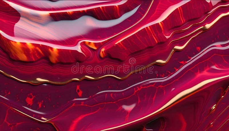 Abstract Natural Ruby Texture with Dark Veins with Gold Stock ...