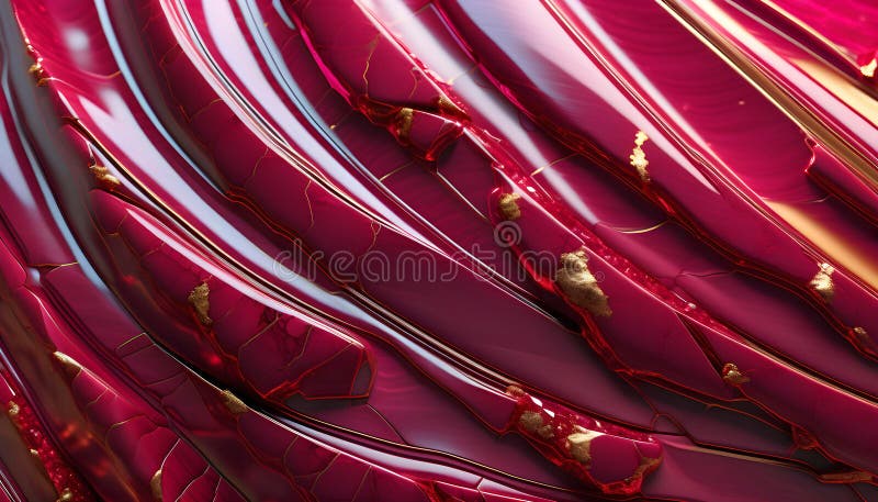 Abstract Natural Ruby Texture with Dark Veins with Gold Stock ...