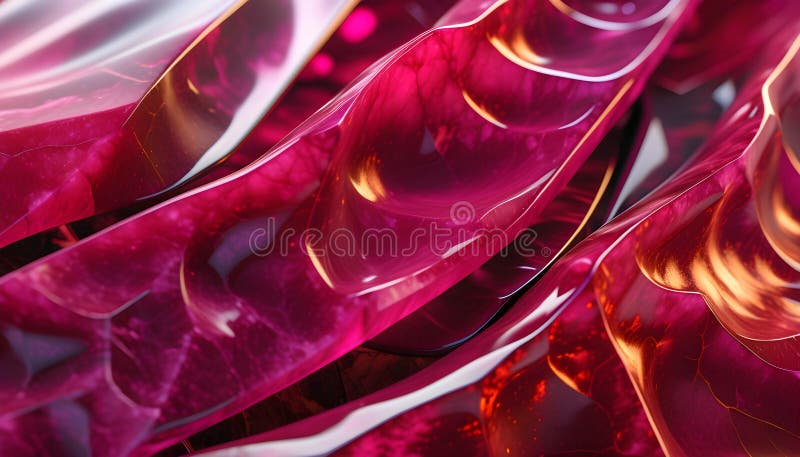 Abstract Natural Ruby Texture with Dark Veins with Gold Stock ...