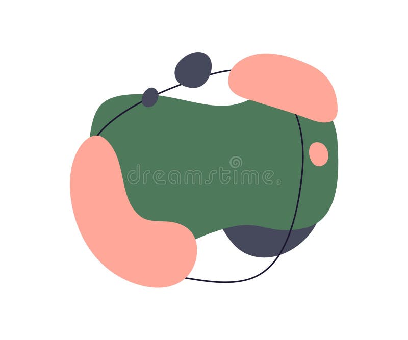 Abstract Natural Shapes Background. Trendy Fluid Circles Pattern ...