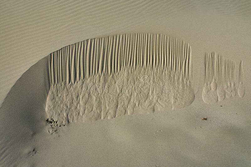 Abstract Patterns in Fine Dry Sand Stock Photo - Image of surface ...