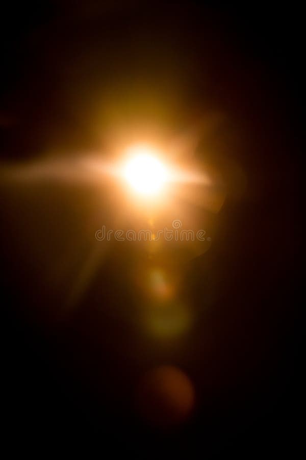 Abstract Natural Sun Flare on the Black Stock Image - Image of optical ...