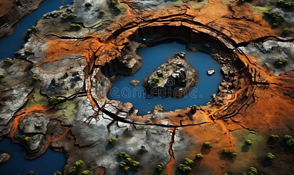 Abstract Natural Texture, Earth Texture, Top View. Stock Illustration ...