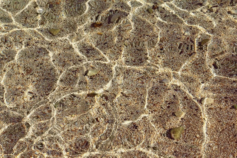 Abstract Natural Texture. Shallow Water, Stone Beach Stock Photo ...