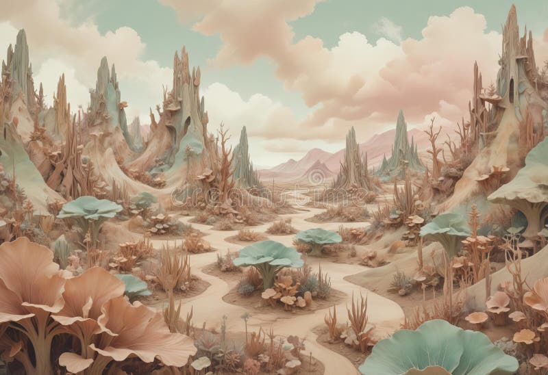 Abstract Natural Tones and Neutral Colors in AI-Generated Decorative ...