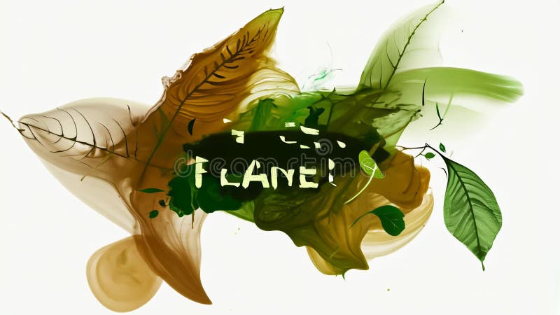 Abstract Nature Animation with Green Botanical Elements Stock Footage ...