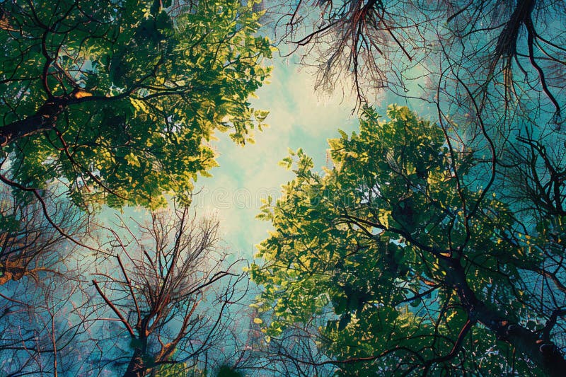 Abstract Nature Background Aerial View of Lush Green Tree Canopy Stock ...