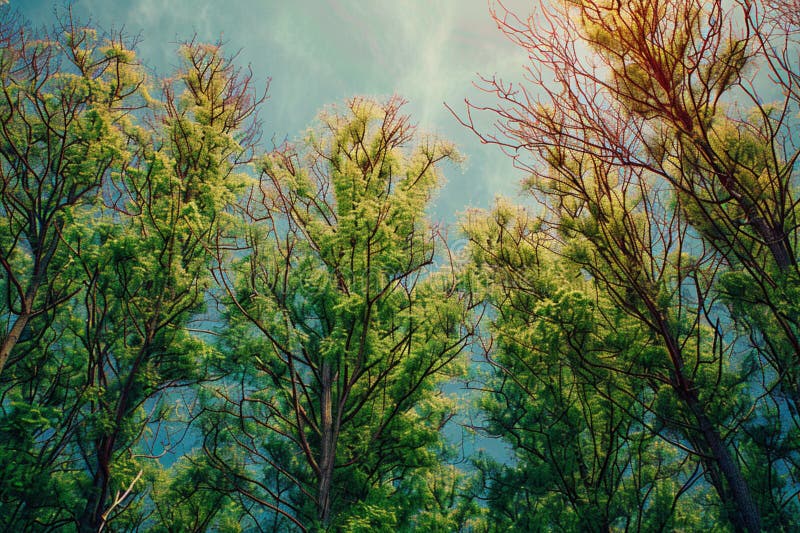 Abstract Nature Background Aerial View of Lush Green Tree Canopy Stock ...