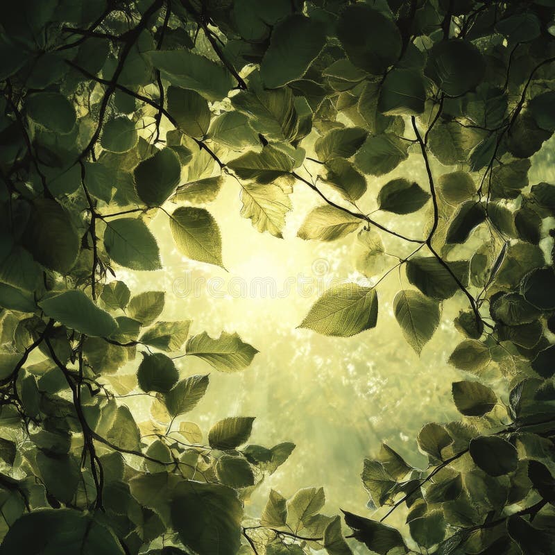 Abstract Nature Background with Green Leaves. EPS 10 Vector File ...