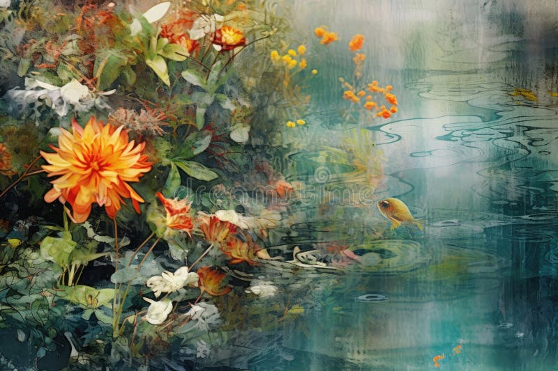 Abstract Nature Collage: Captivating Panorama Composed of Various ...