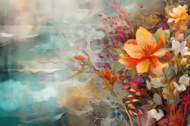 Abstract Nature Collage: Captivating Panorama Composed of Various ...