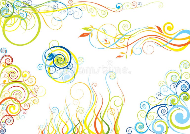 Abstract nature elements stock vector. Illustration of illustrations ...