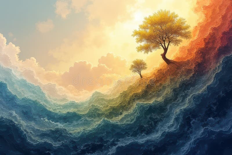 Nature S Abstraction through Evolution Stock Illustration ...