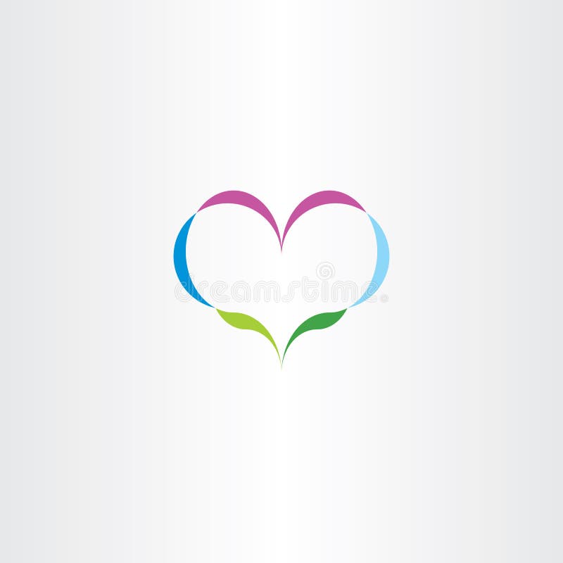Abstract Nature Heart Plant Icon Logo Vector Stock Vector ...