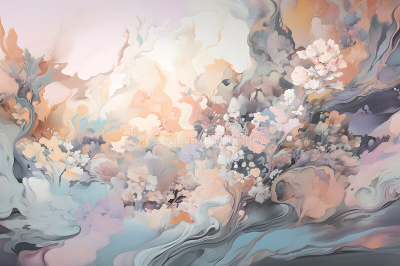 Abstract Nature-Inspired Background with Fluid and Organic Shapes ...