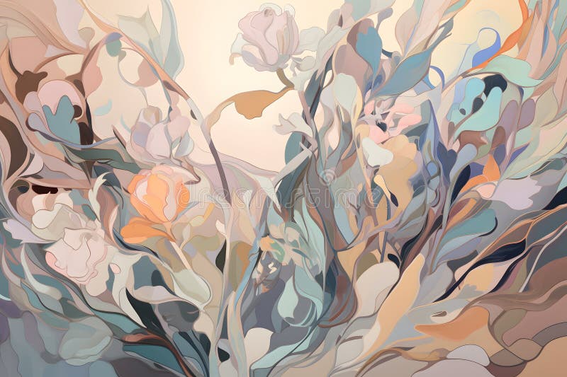 Abstract Nature-Inspired Background with Fluid and Organic Shapes ...