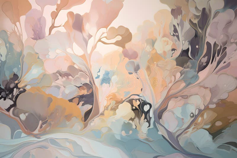 Abstract Nature-Inspired Background with Fluid and Organic Shapes ...