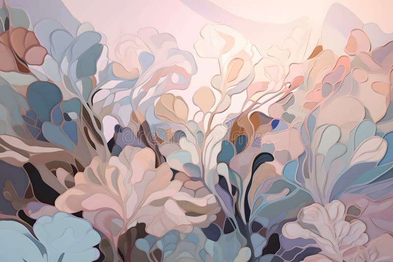 Abstract Nature-Inspired Background with Fluid and Organic Shapes ...