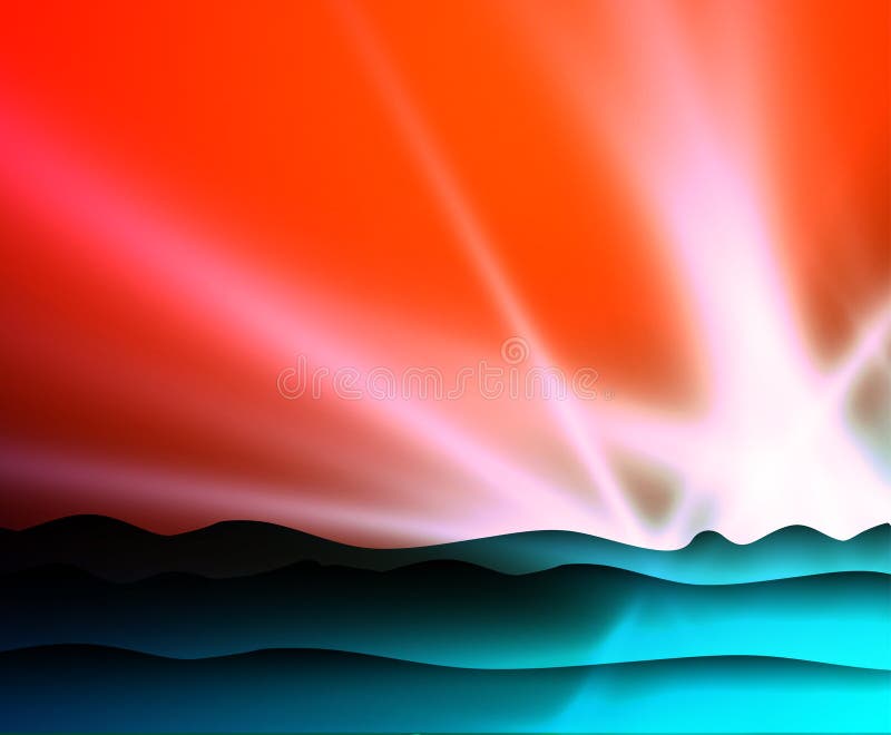 Abstract Nature Landscape Backdrop. Colorful Modern Style Stock ...