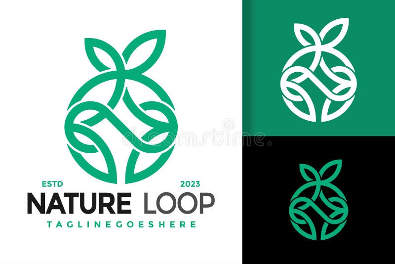 Abstract Nature Loop Logo Logos Design Element Stock Vector ...