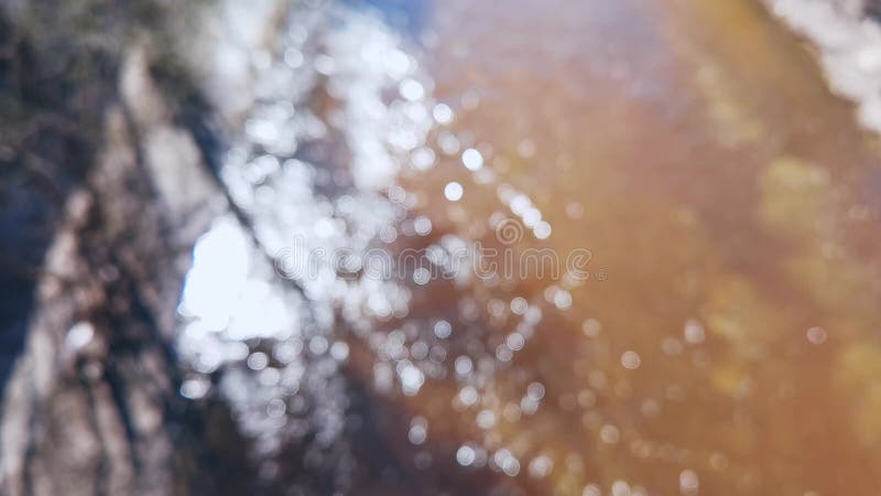 Abstract Nature Movement with Sunlight Reflections on Water Surface ...