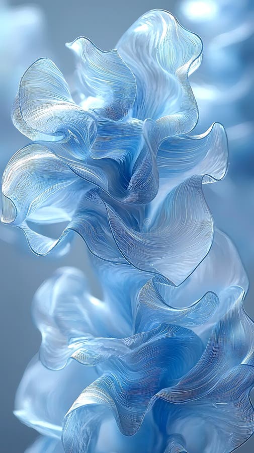 Swirling Wind Currents in Light Blue and White with Soft Gray Accents ...