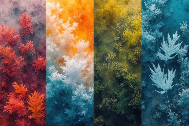 Nature Textures for Creative Design Stock Illustration - Illustration ...