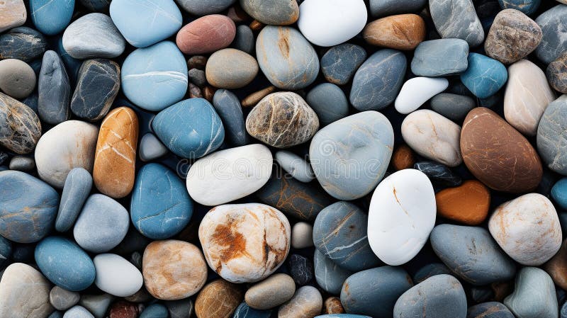 Abstract Nature Pebbles Background. Blue Pebble Texture. Stone ...