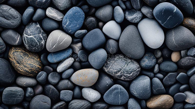 Abstract Nature Pebbles Background. Blue Pebble Texture. Stone ...