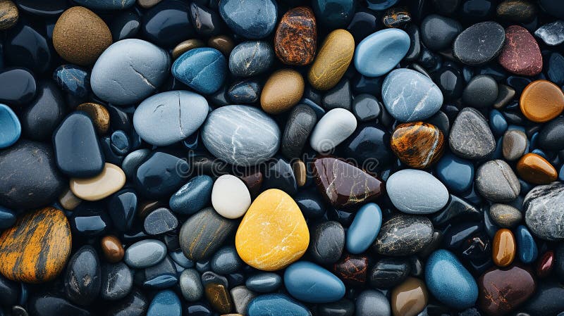 Abstract Nature Pebbles Background. Blue Pebble Texture. Stone ...