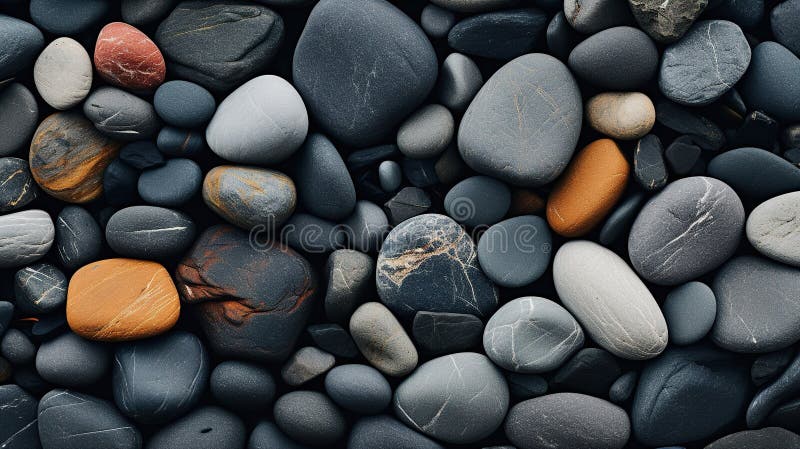Abstract Nature Pebbles Background. Blue Pebble Texture. Stone ...