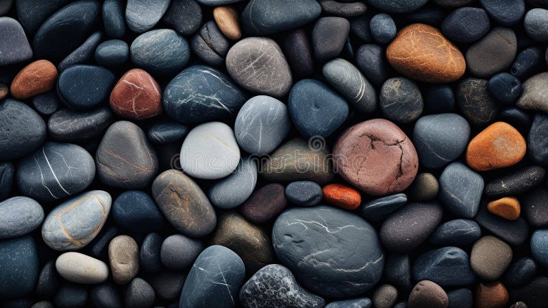Abstract Nature Pebbles Background. Blue Pebble Texture. Stone ...