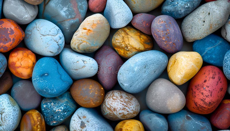Abstract Nature Pebbles Background. Blue Pebbles Texture. Stone ...