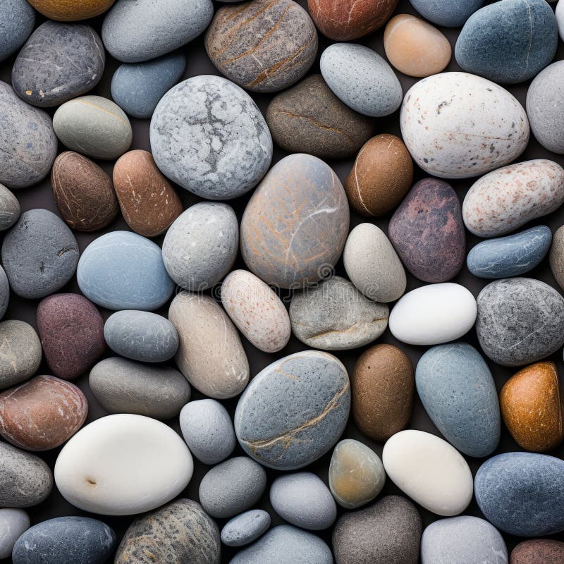Abstract Nature Pebbles Background. Sea Pebble Beach Stock Illustration ...