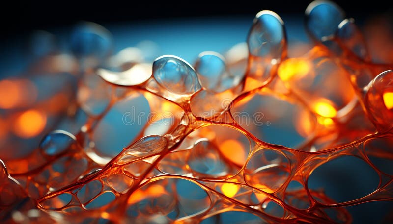 Abstract Nature Vibrant Colors, Dew Drops, Glowing Sphere, Illuminated ...