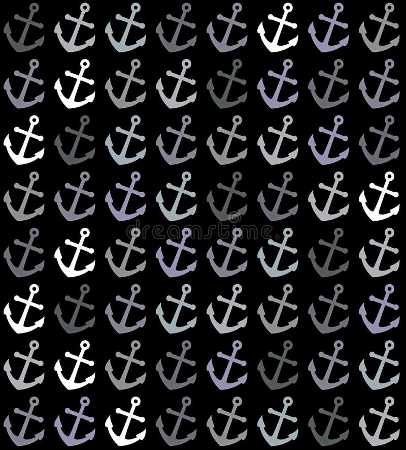 Abstract and Contemporary Digital Art Anchor Pattern Stock Illustration ...