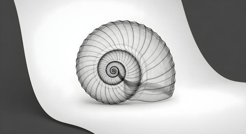 Abstract Nautilus Shell Form, Showcasing Fibonacci Sequence and Golden ...