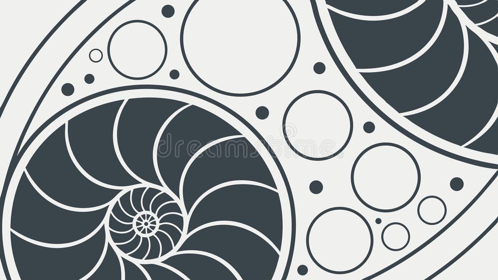 Abstract Nautilus Shell Pattern, Vector Design Generative AI Stock ...