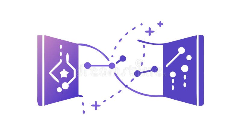 Abstract Navigation Map For Complex Data Pathways Vector Design