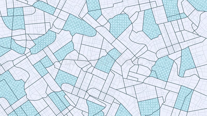 Abstract Navigation Plan of the Blue Areas, Map Depicted As a Simple ...